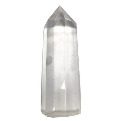 天然居家摆件白色透明水晶柱