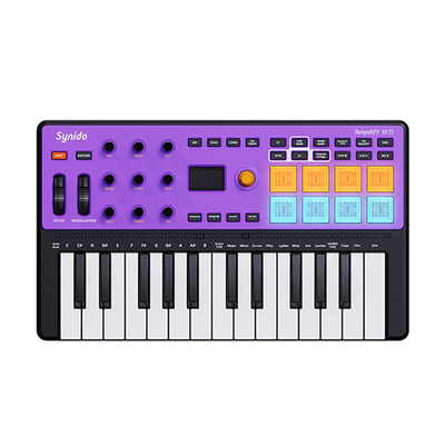 synido森林岛midi键盘25键漫游者合成器W25蓝牙音乐编曲便携键盘