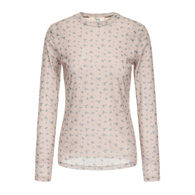 甜美小碎花百搭弹力长袖打底衫