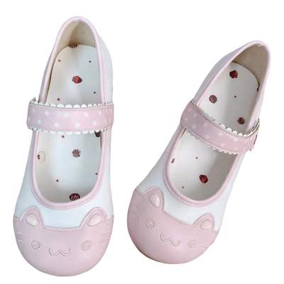 夏季室内鞋日系刺绣平底大头鞋