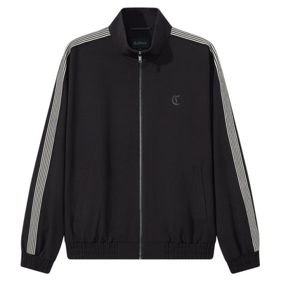 卡宾复古织带立领夹克男运动外套