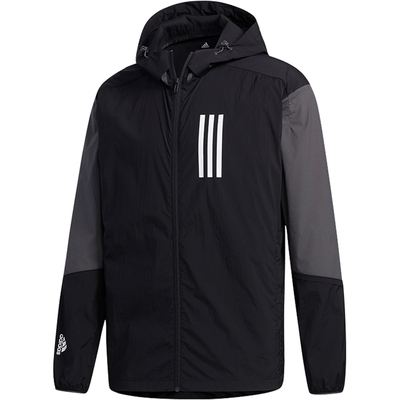 Adidas/阿迪达斯正品2025男士舒适运动连帽防风休闲外套GL5626
