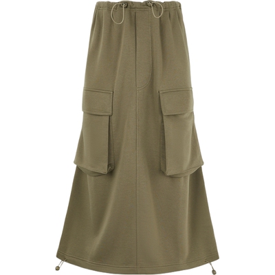 MM6 Maison Margiela 春夏女棉质混纺平纹布中长半身裙