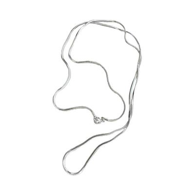 长款项链白银色蛇骨链女