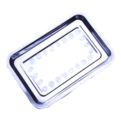 不锈钢托盘 中号 教学实验室用品 试剂瓶托盘 餐盘烧烤盘子Stainless Steel Tray