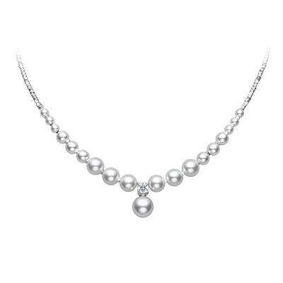 DELTA碎银子珍珠项链纯银轻奢