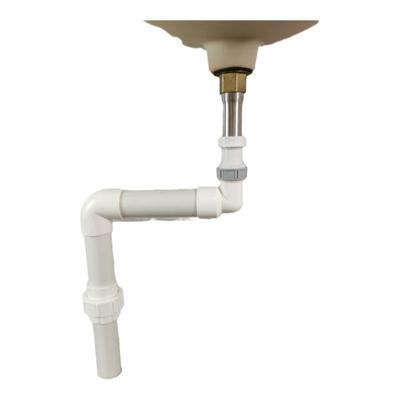 洗手盆排水软管换硬管PVC材质