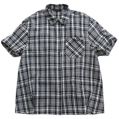 GeekChic色织格纹宽松衬衫上衣