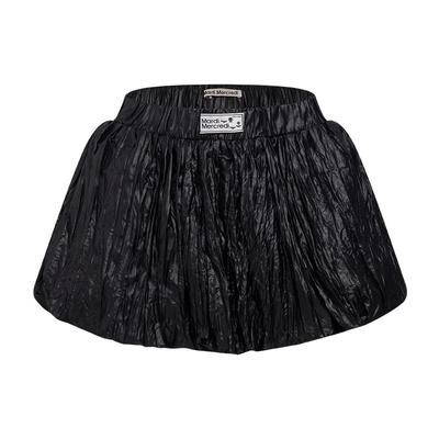 MardiMercredi褶皱肌理花苞短裙