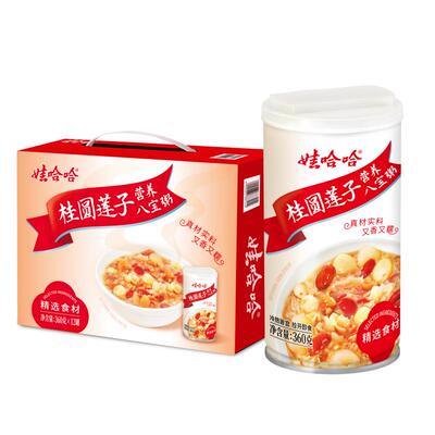 娃哈哈桂圆莲子八宝粥360g*12罐