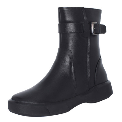 赛格莉日常时装靴方跟牛皮