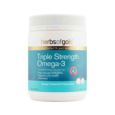 澳洲herbsofgold和丽康三倍鱼油促进脑补健康保护视力150粒