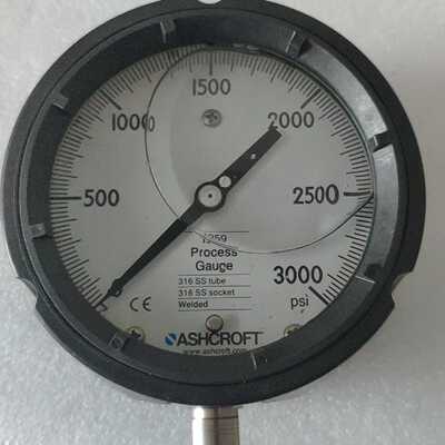 【议价】ASHCROFT 316SS 雅斯科压力表  3000PSI