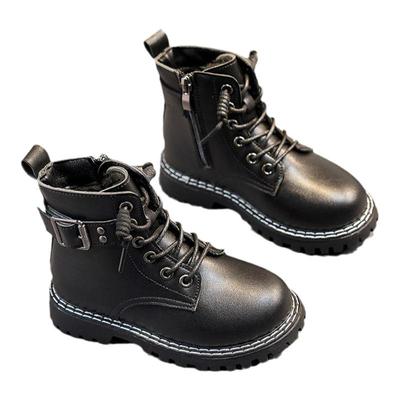 男女童新款马丁靴皮靴软底短靴潮