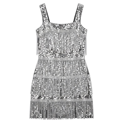 纯色流苏亮片性感吊带裙