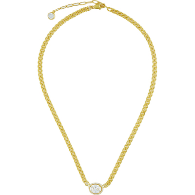 【新年礼物】CZ by Kenneth Jay Lane 女士金色可调节项链