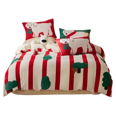 多喜爱平安喜乐加厚暖绒三四件套