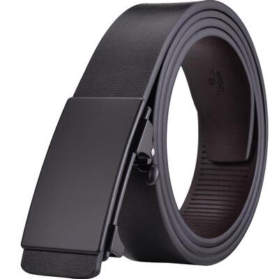 男士大码无孔自动扣商务皮带