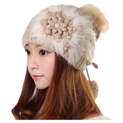 帽子女秋冬天保暖可爱毛线帽