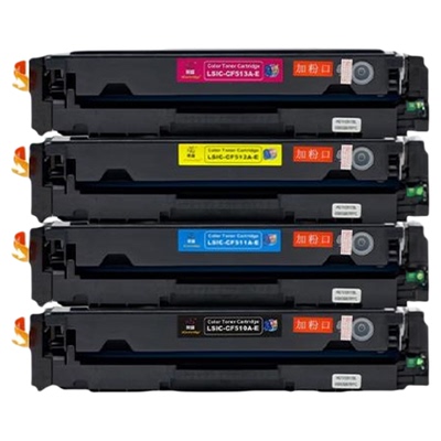 莱盛凯萃CF510a粉盒适用惠普m154a硒鼓m180n 204a m181fw打印机511a/512a/513a彩色墨盒M154nw黑色碳粉