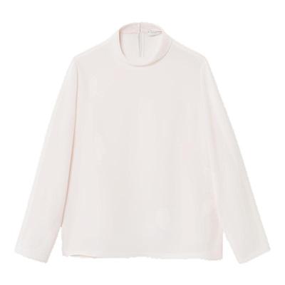 OVV2025秋冬新款日本进口三醋酸半高领长袖梭织上衣GNSAJ35109A