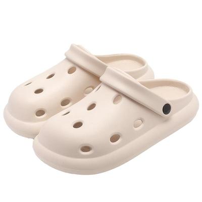 包头拖鞋洞洞鞋简约极简外穿凉鞋