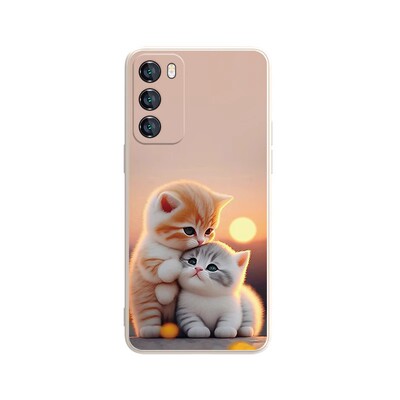 适用可爱萌系猫咪华为硅胶手机壳