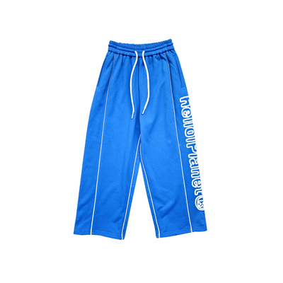 大字母针织卫衣毛圈直筒裤