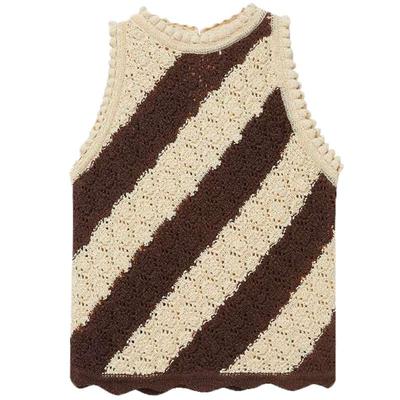 手工钩花设计师wmwm背心休闲