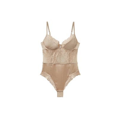 Intimissimi意舒漫26夏季新品桑蚕丝蕾丝修身吊带连体衣BID2596