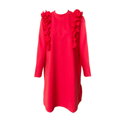 柔软微弹肩部拼接款连衣裙