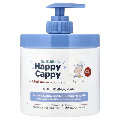 Happy Cappy,润肤霜，无香，12 液量盎司（355 毫升）