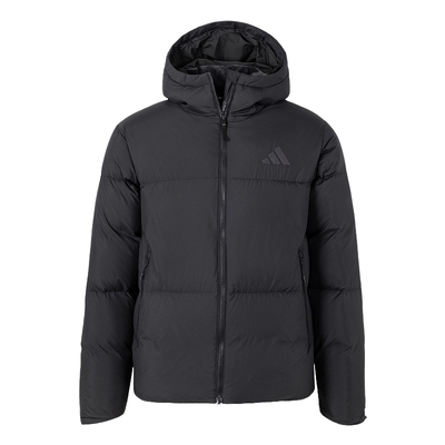 adidas阿迪达斯连帽面包服冬装外套男保暖鸭绒短款羽绒服JV6187