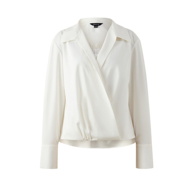 PRICH简约智性光泽感翻V领衬衫2026春季季新款气质职场通勤上衣女