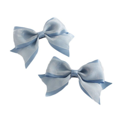 原创爱神乐章灰蓝边夹鞋扣发带