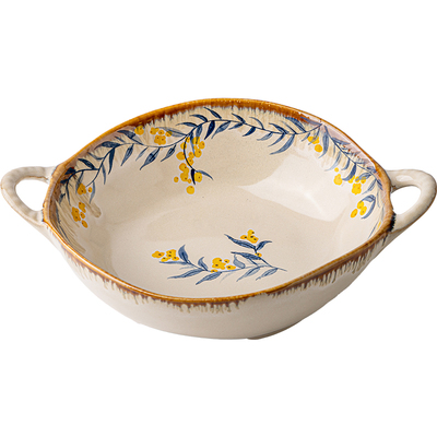 巷子尾高颜值双耳碗不规则沙拉碗