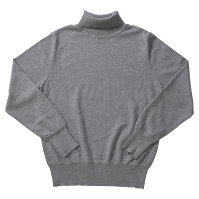 柴米修身纯棉高领毛衣