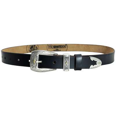 男女美国霍尔文白铜西部牛仔皮带
