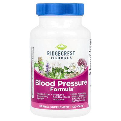 RidgeCrest Herbals,Blood Pressure Formula™，120 粒胶囊