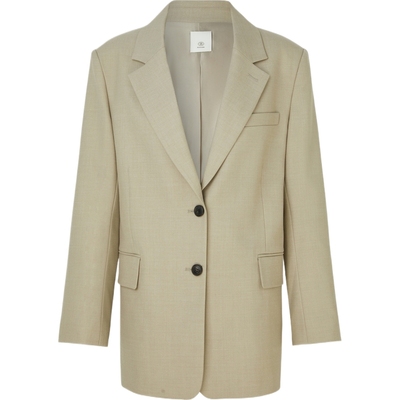 【折扣】blossom女士绵羊毛混纺斜纹布西装外套