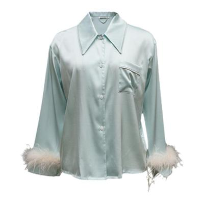 NJPGLAM系列真丝羽毛睡衣套装