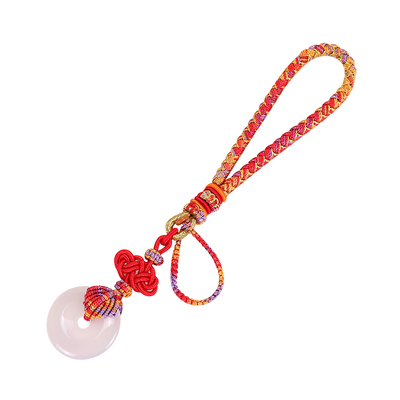 金泉华龙鳞结平安扣钥匙挂绳自编