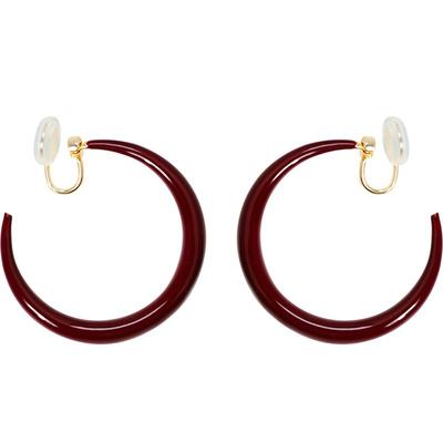 时髦无耳洞可摇晃大圈蚊香盘耳夹