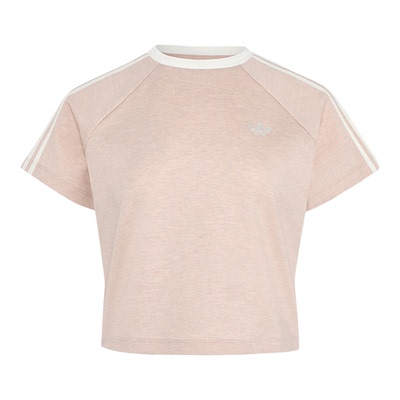 Adidas/阿迪达斯正品三叶草女士针织短款时尚修身日常T恤KY8480
