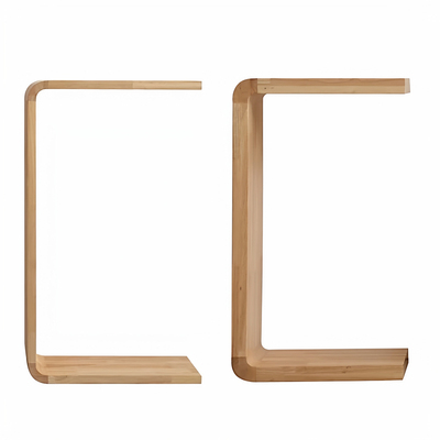 北欧简约实木原色C型边几胡桃色