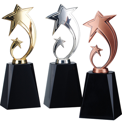水晶金属五角星奖杯东南