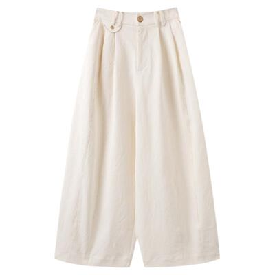 西町村屋文艺休闲哈伦裤2025秋季新款简约百搭宽松裤子XHAC10026
