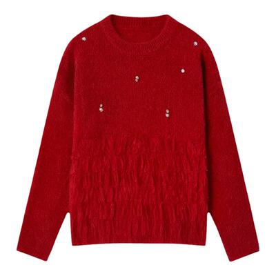 【圣诞星】新年氛围感水貂绒上衣