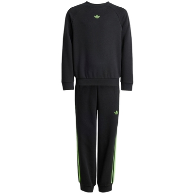 Adidas阿迪达斯男小童新款时尚三叶草休闲长百搭袖运动套装JX0546