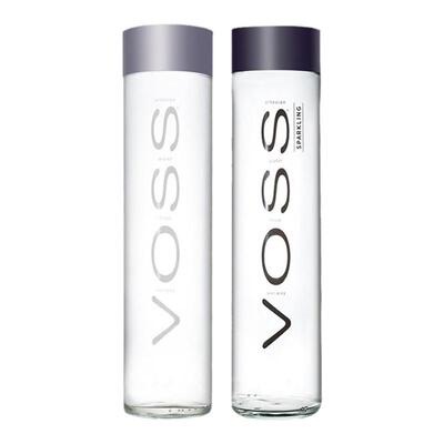 挪威进口VOSS天然矿泉水玻璃瓶